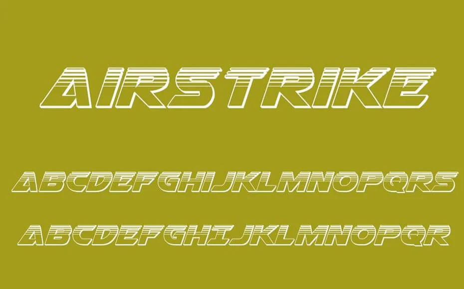 Airstrike Font Free Download - Fonts Bee